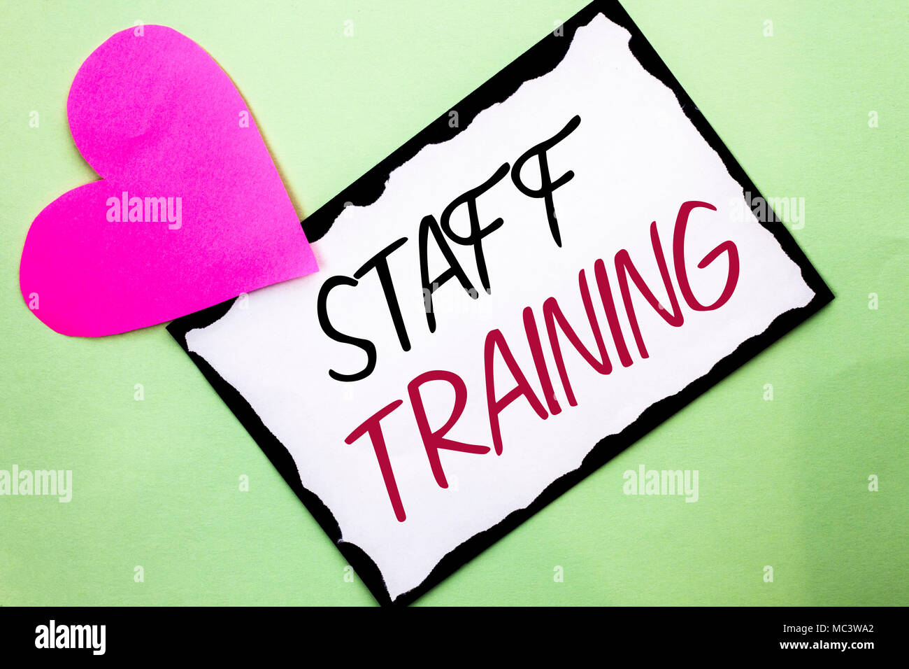 Handwriting text writing Staff Training. Concept meaning Teaching ...