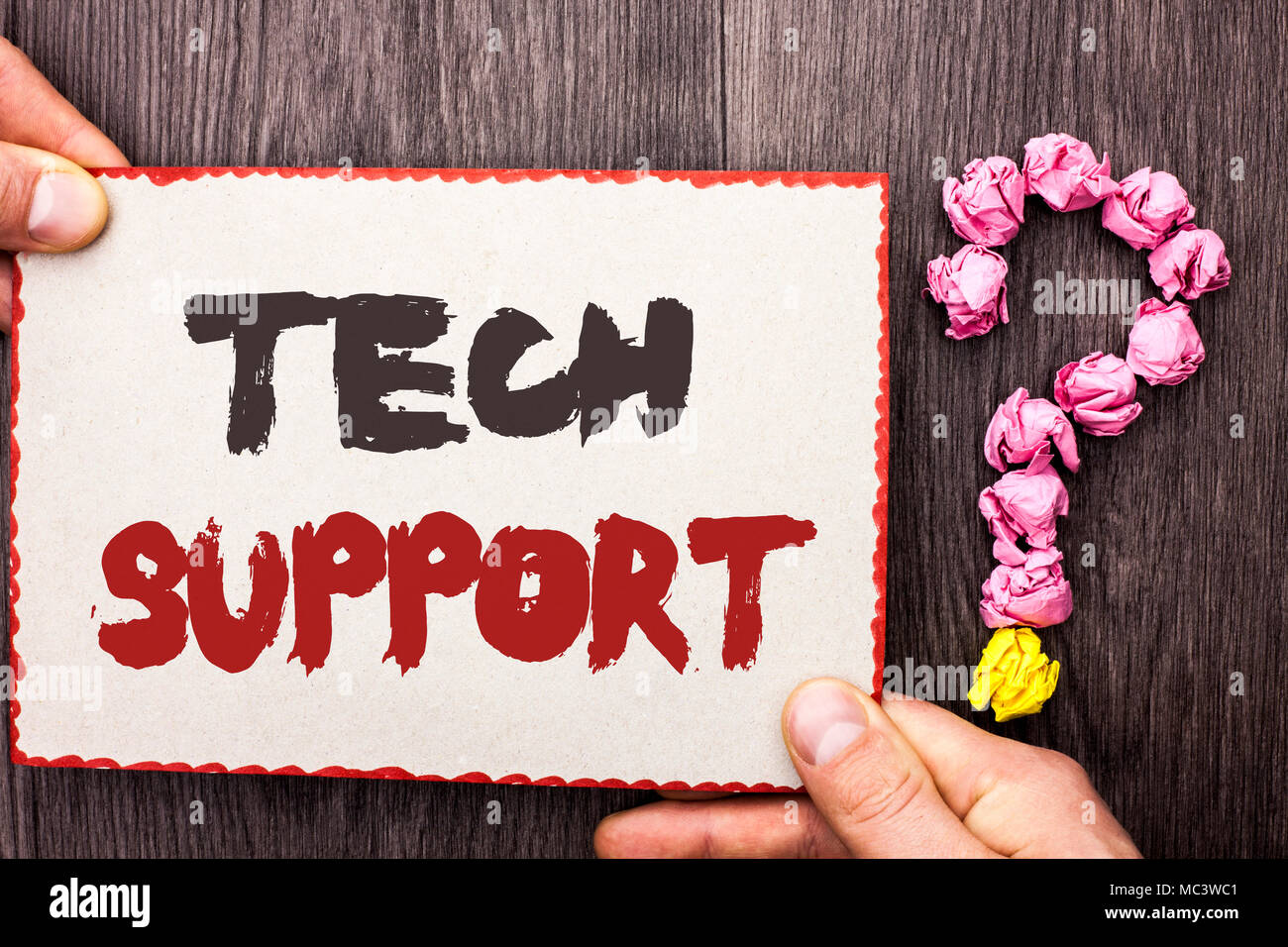 Word Writing Text Tech Support Business Concept For Help Given By