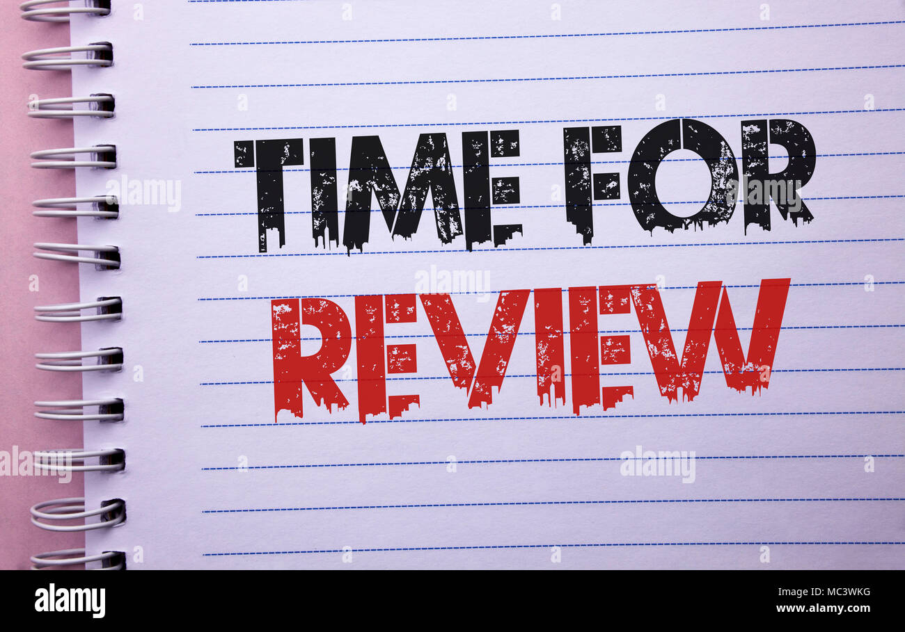 Word writing text Time For Review. Business concept for Evaluation ...