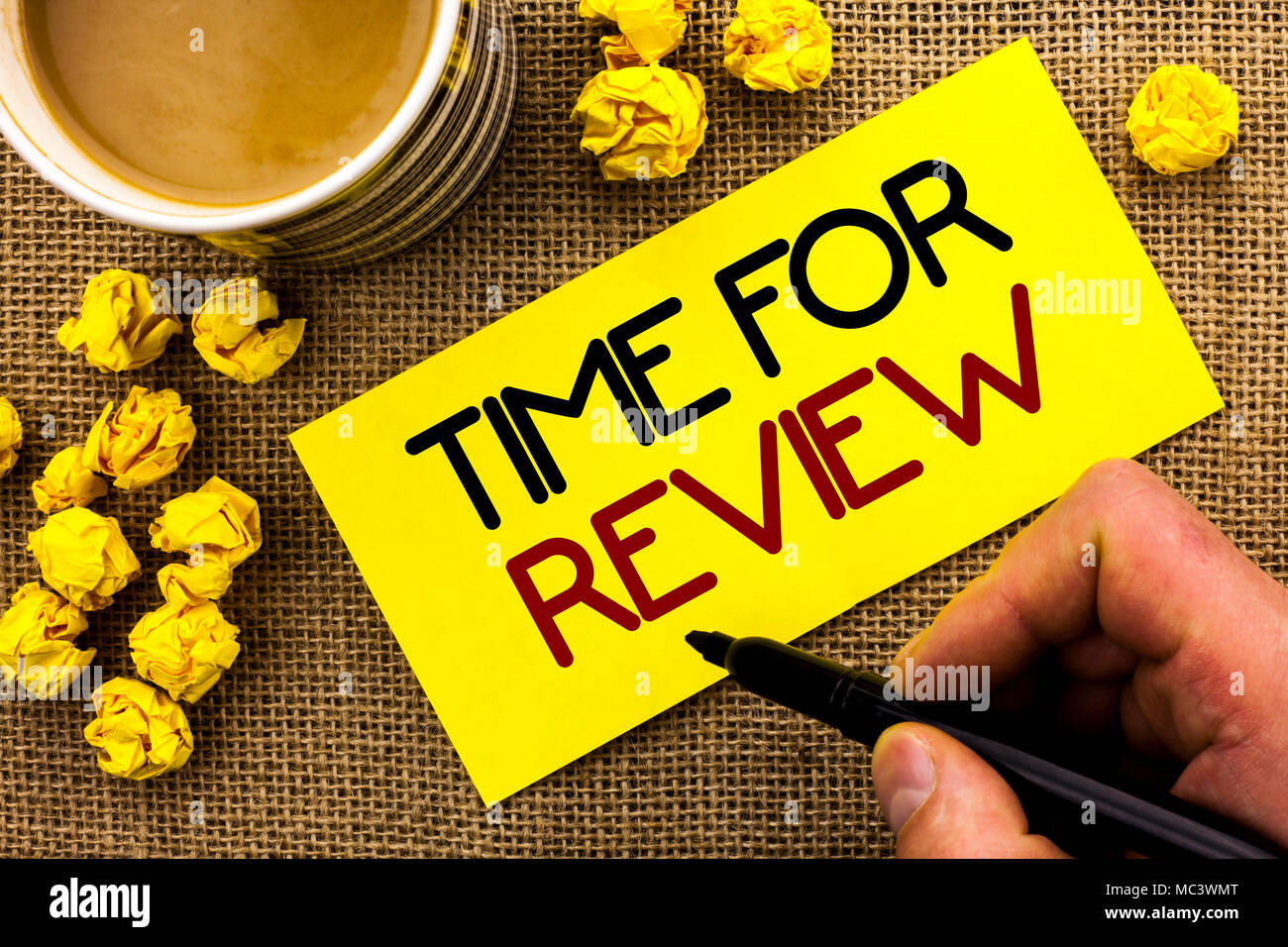 Text sign showing Time For Review. Conceptual photo Evaluation Feedback ...