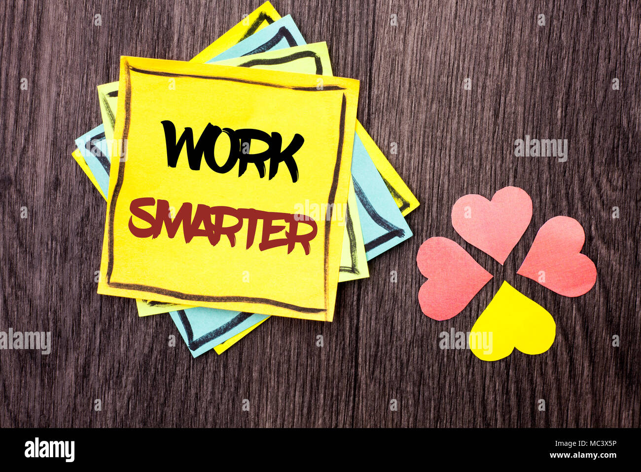 Text sign showing Work Smarter. Conceptual photo Efficient Intelligent ... Text sign showing Work Smarter. Conceptual photo Efficient Intelligent ...