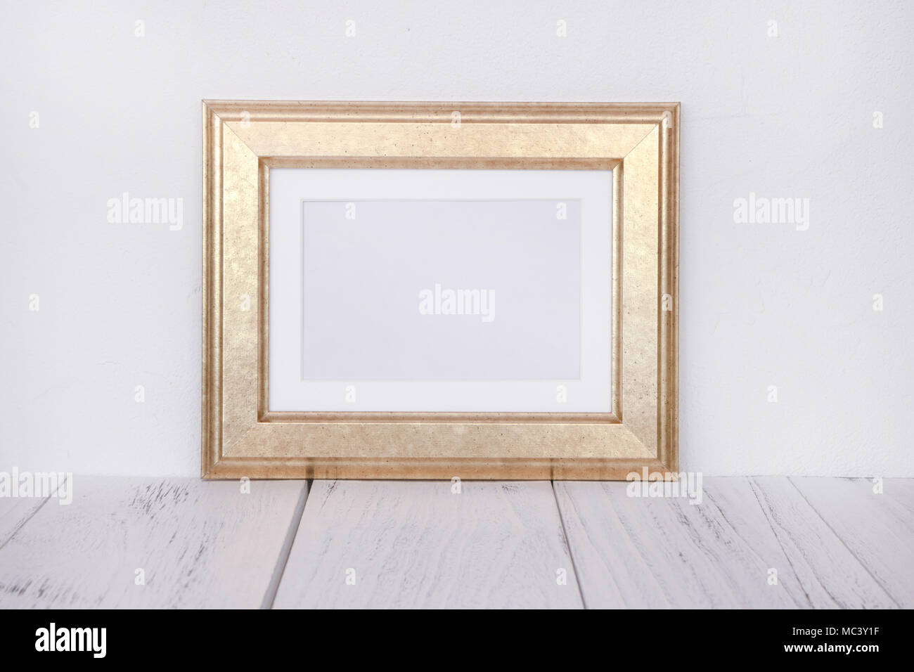 Stock photography golden picture frame mock up for text message Stock ...