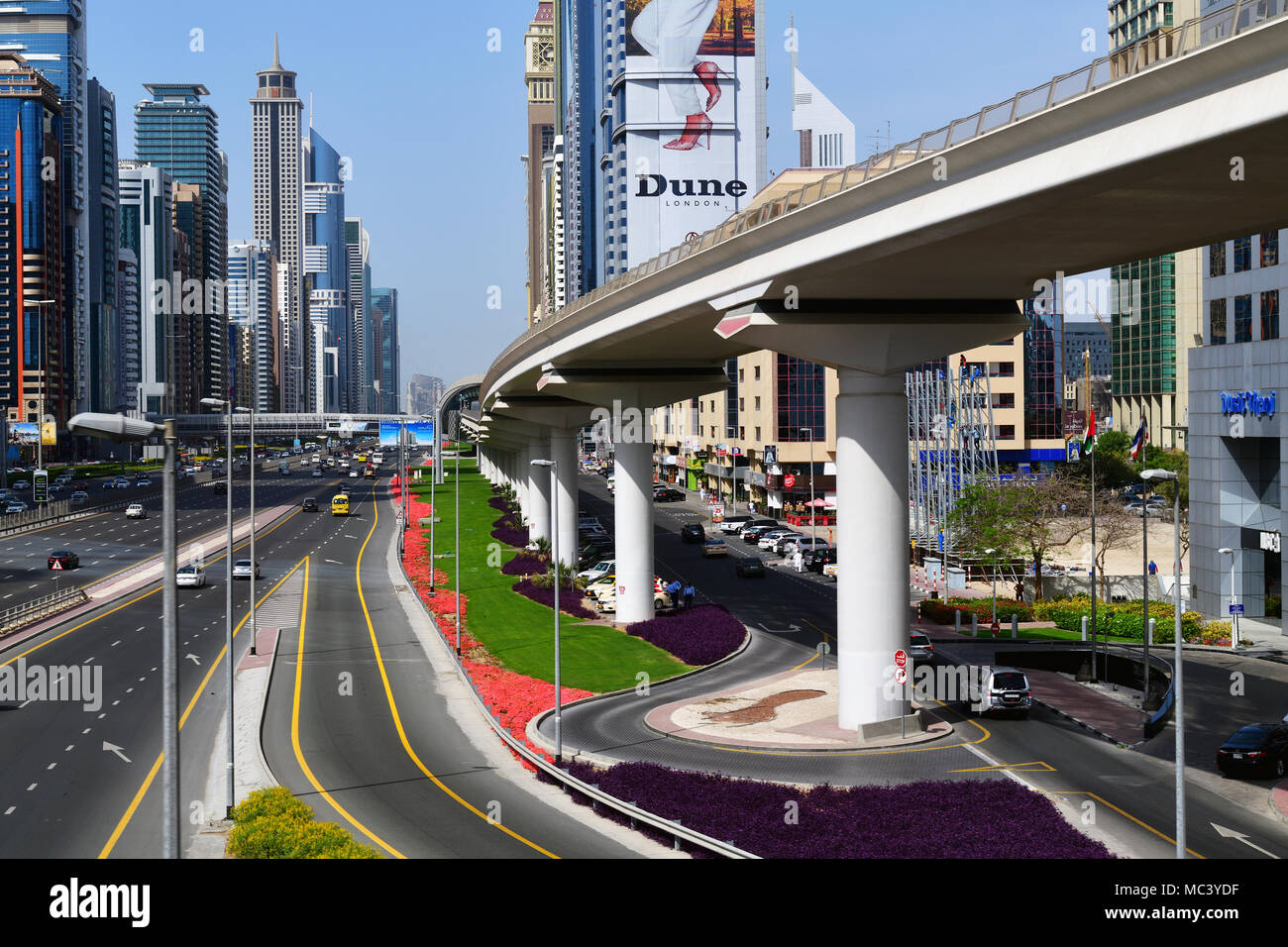 Sheikh zayed road view hi-res stock photography and images - Alamy