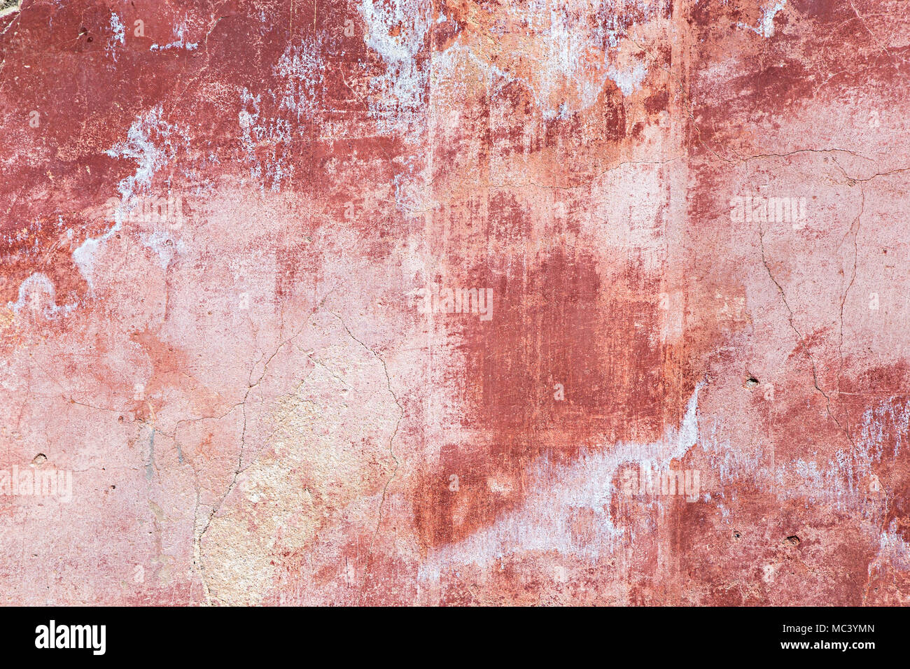 surface texture of an old weathered red exterior wall background Stock ...