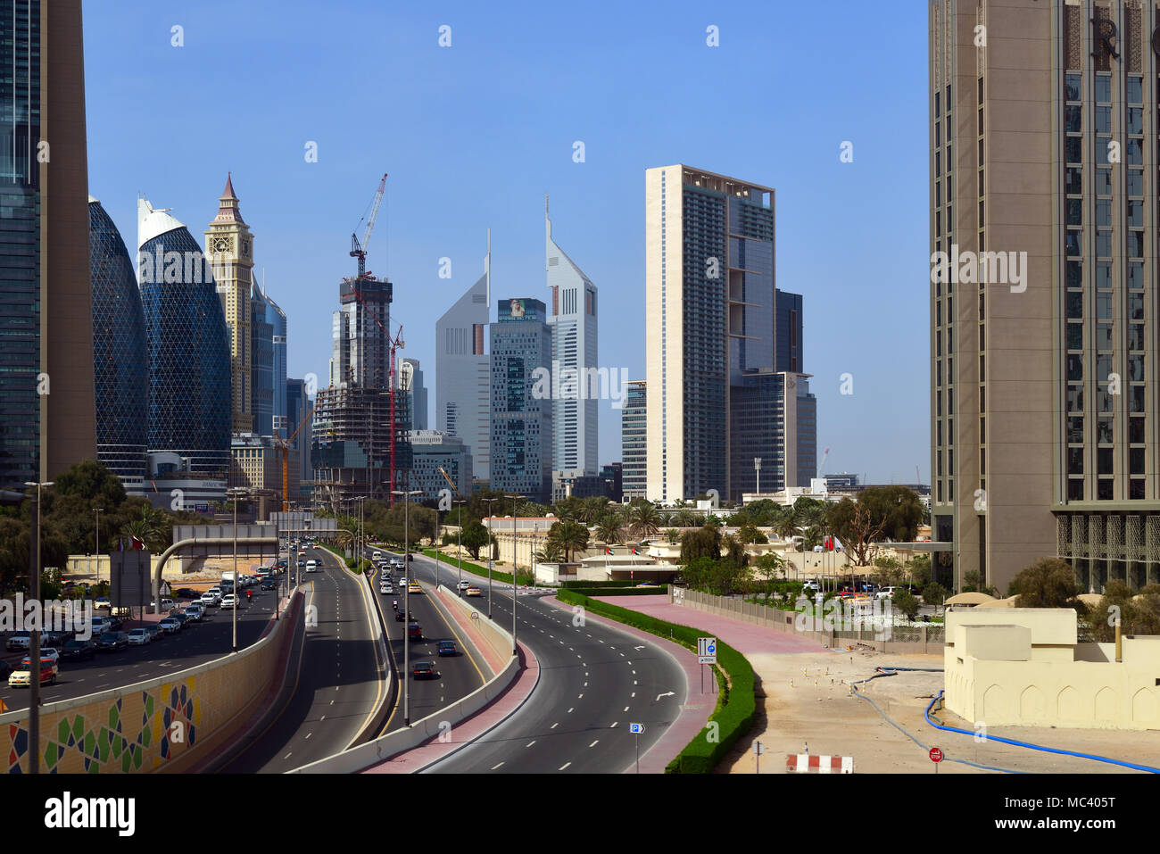 Dubai road traffic sign hi-res stock photography and images - Alamy