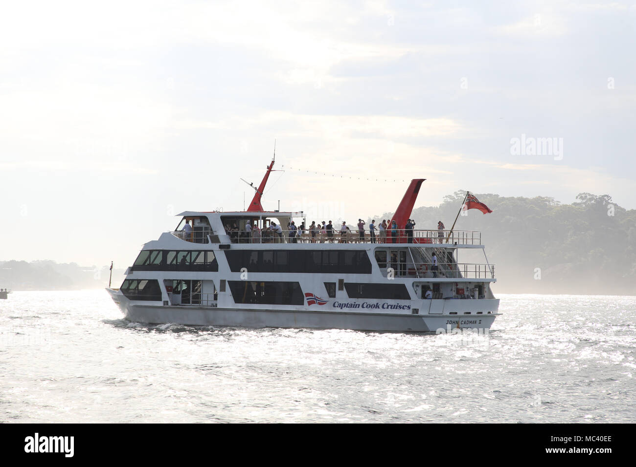 A Captain Cook Cruises boat in Sydney Harbour Stock Photo - Alamy