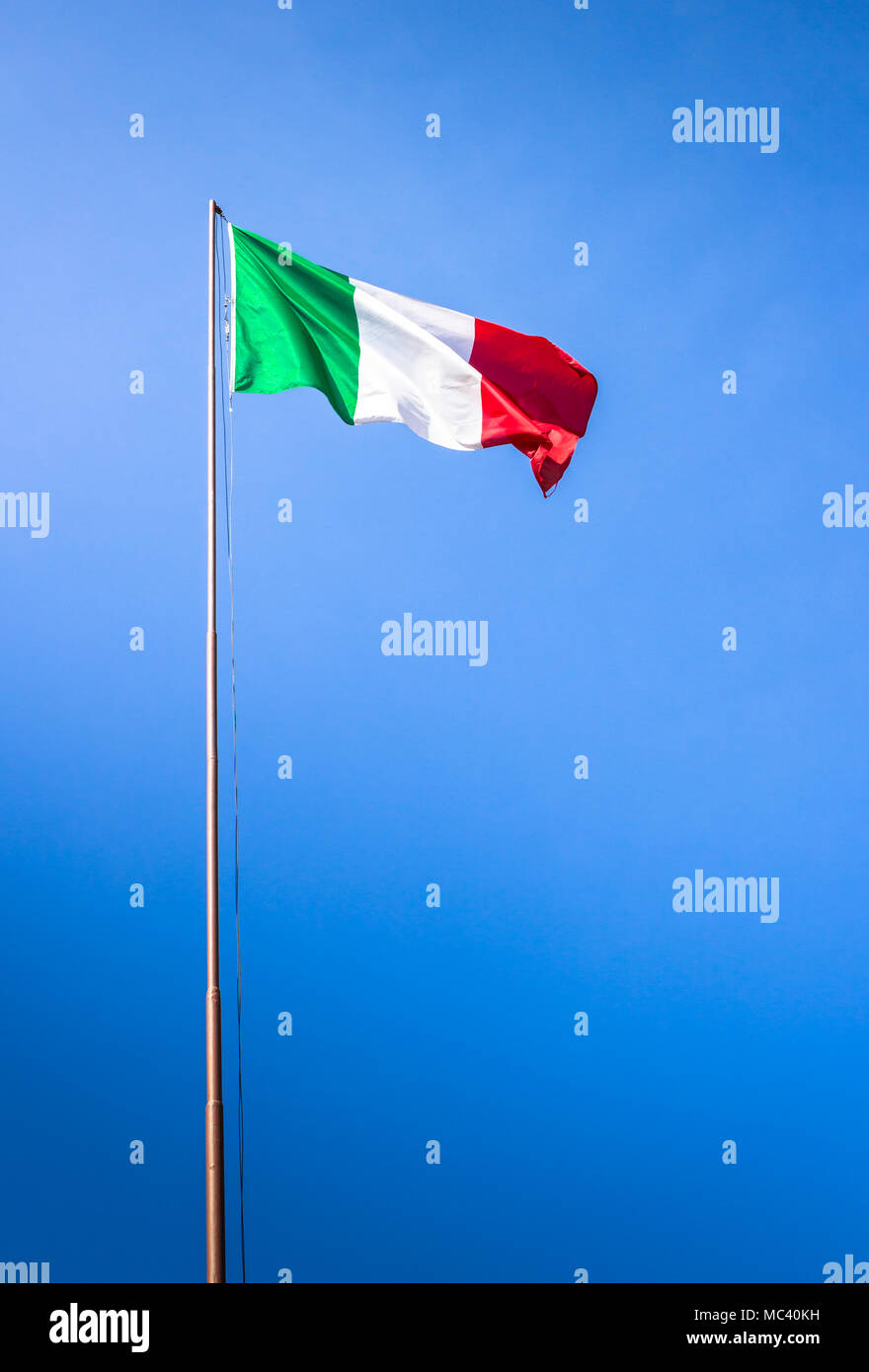 Waving flying italian flag flags hi-res stock photography and images ...