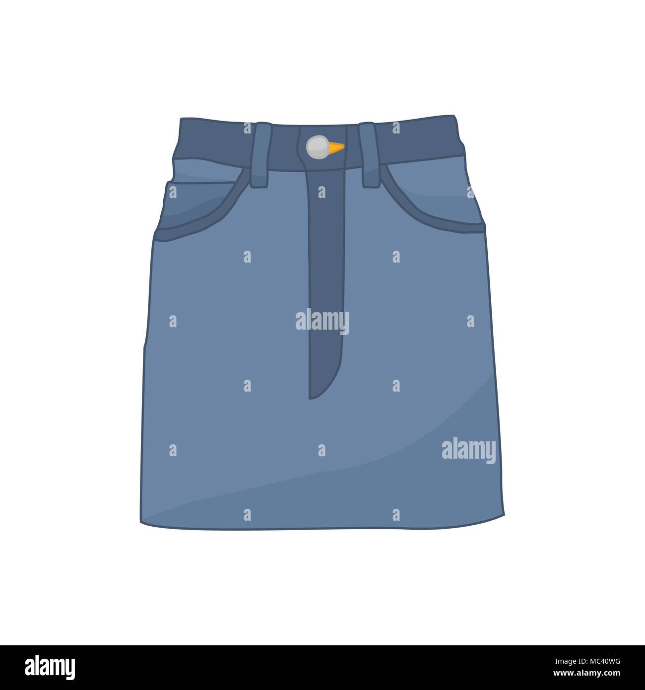 Denim mini skirt Stock Vector Images - Alamy