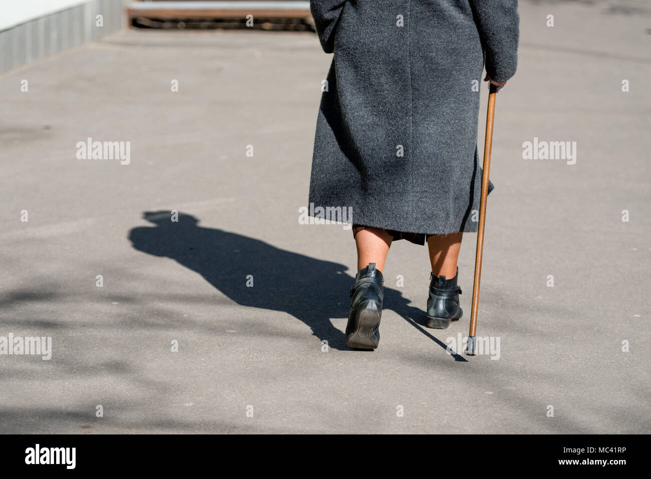 Old Lady Walking Stick High Resolution Stock Photography and Images - Alamy