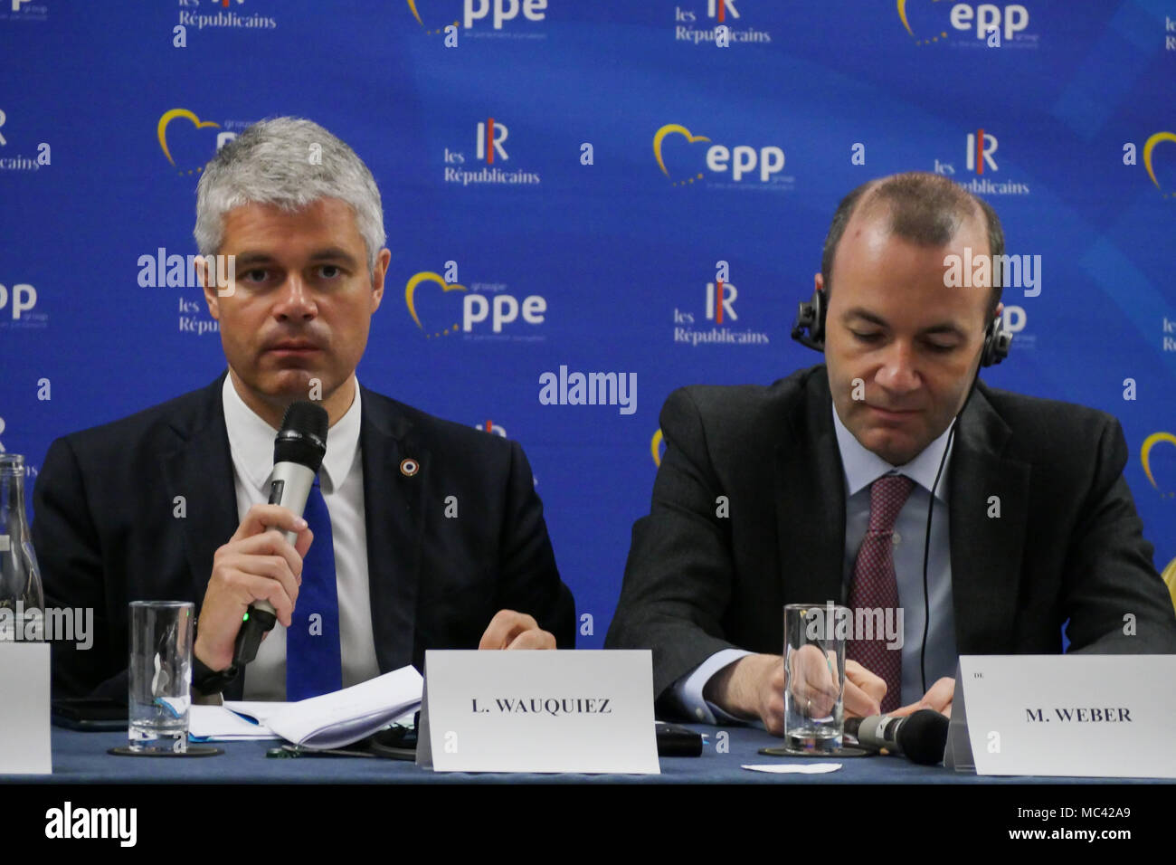 Lyon, France, 12th April 2018: As PPE (European Popular Party) holds ...