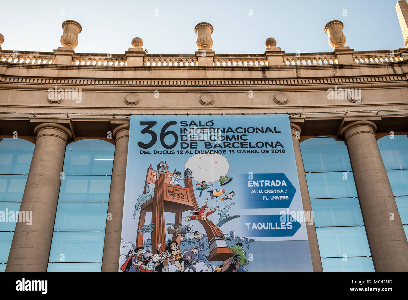 Giant poster announcing the Barcelona comic fair. Opening of the 36th ...