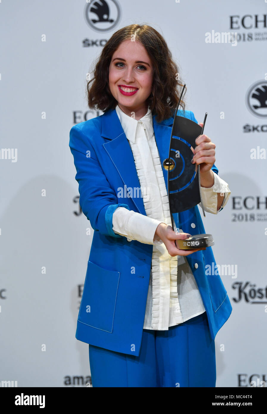 12 April 2018, Germany, Berlin: Singer Alice Merton with the ...