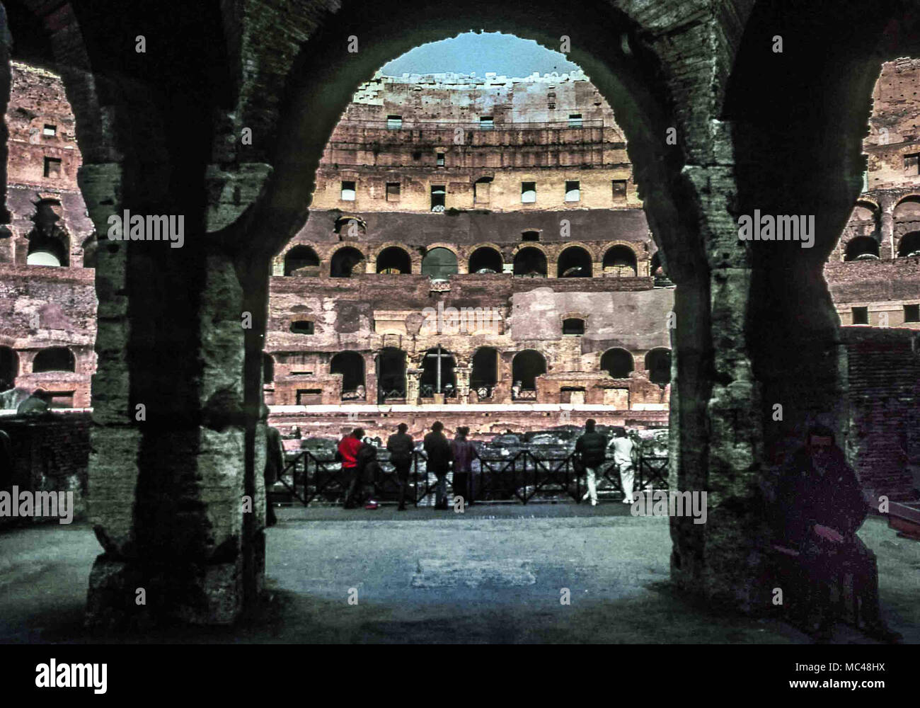 Rome, Italy. 1st Dec, 1989. Tourists view the largest amphitheater ever ...