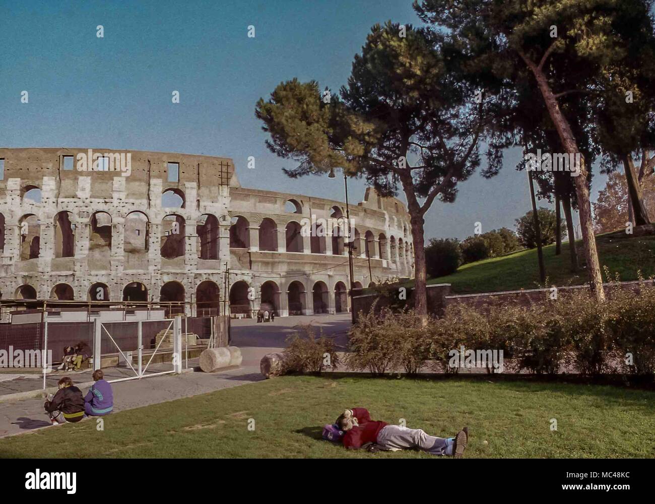 Rome, Italy. 1st Dec, 1989. People rest outside the largest ...