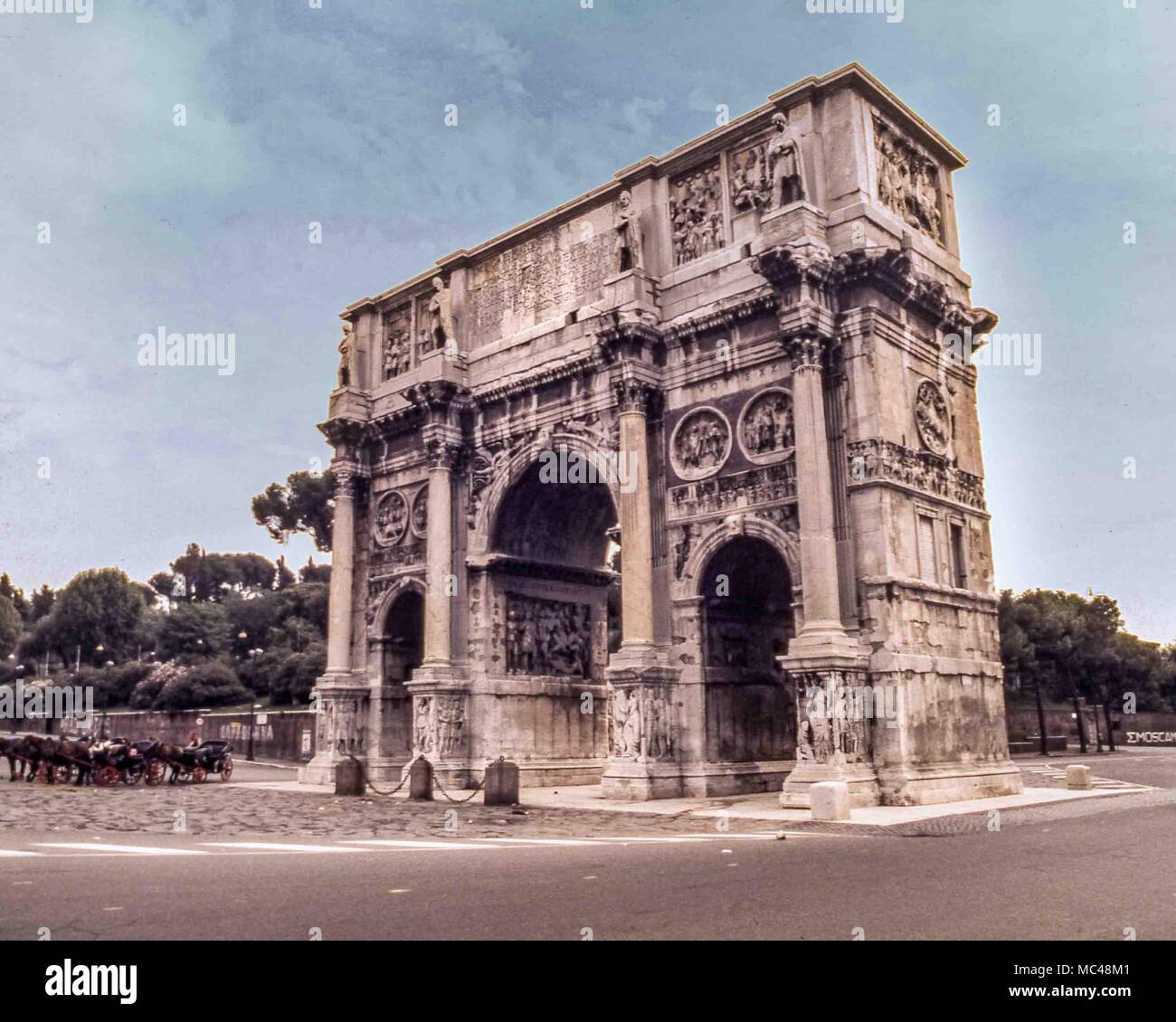 Rome, Italy. 1st Dec, 1989. Just outside the Colosseum in Rome is the ...