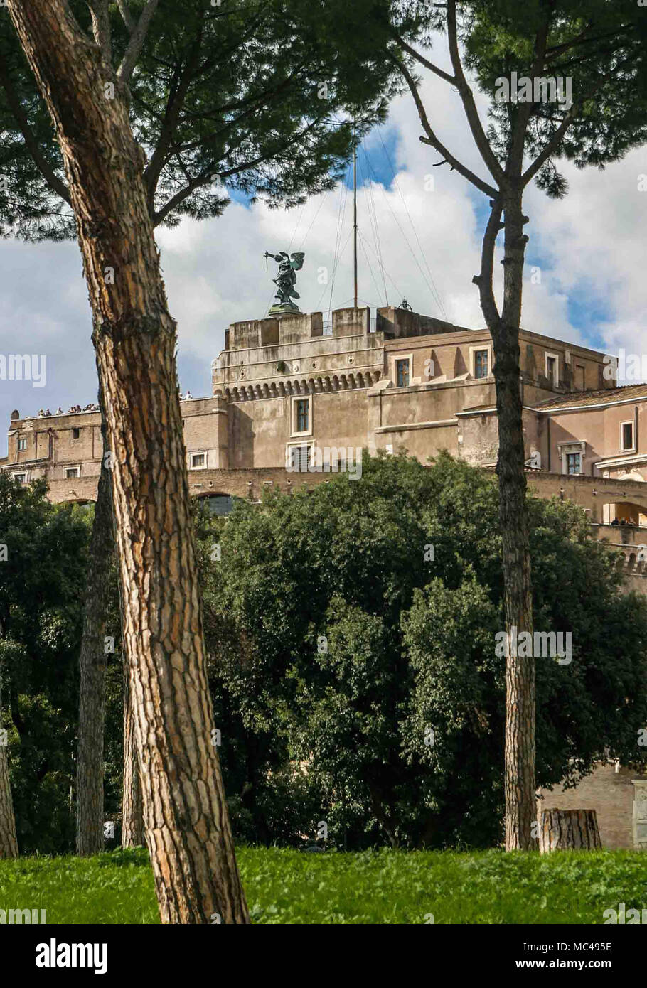 Rome, Italy. 14th Oct, 2004. Through the trees of Parco Adriano is the ...