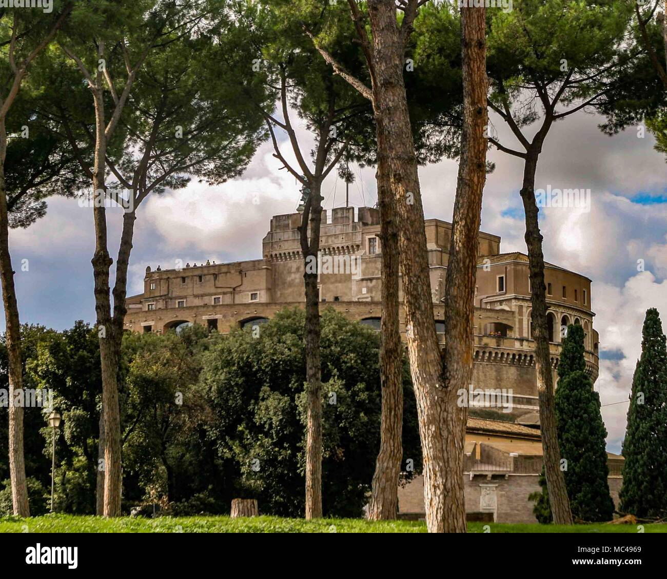 Rome, Italy. 14th Oct, 2004. Through the trees of Parco Adriano is the ...