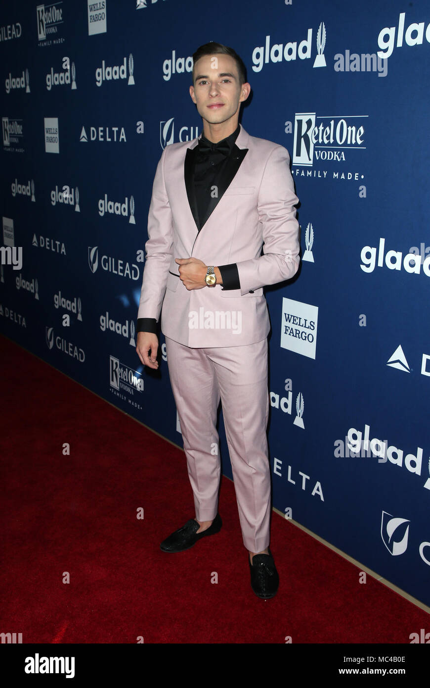 BEVERLY HILLS, CA - APRIL 12: Adam Rippon, At the 29th Annual GLAAD ...