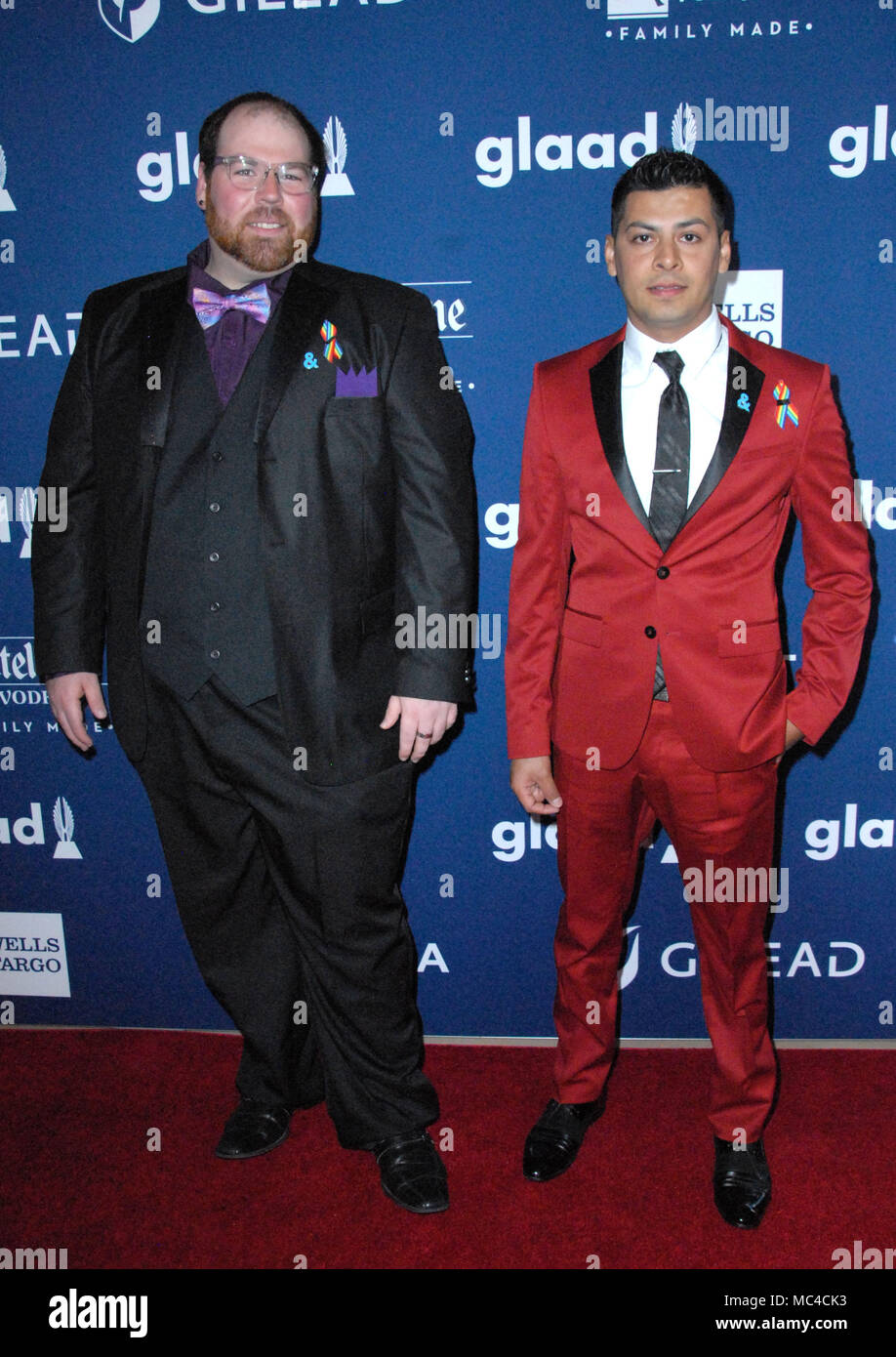 Beverly Hills, California, USA. 12th April, 2018. Actor Javier Nava (R ...
