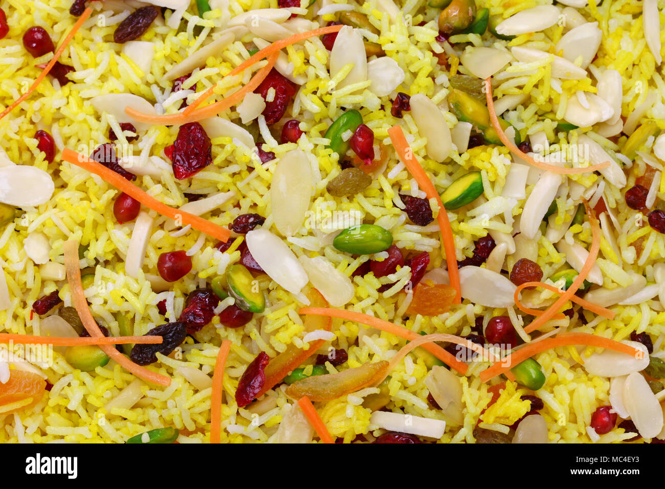 iranian cuisine, persian jeweled rice, javaher polow Stock Photo - Alamy