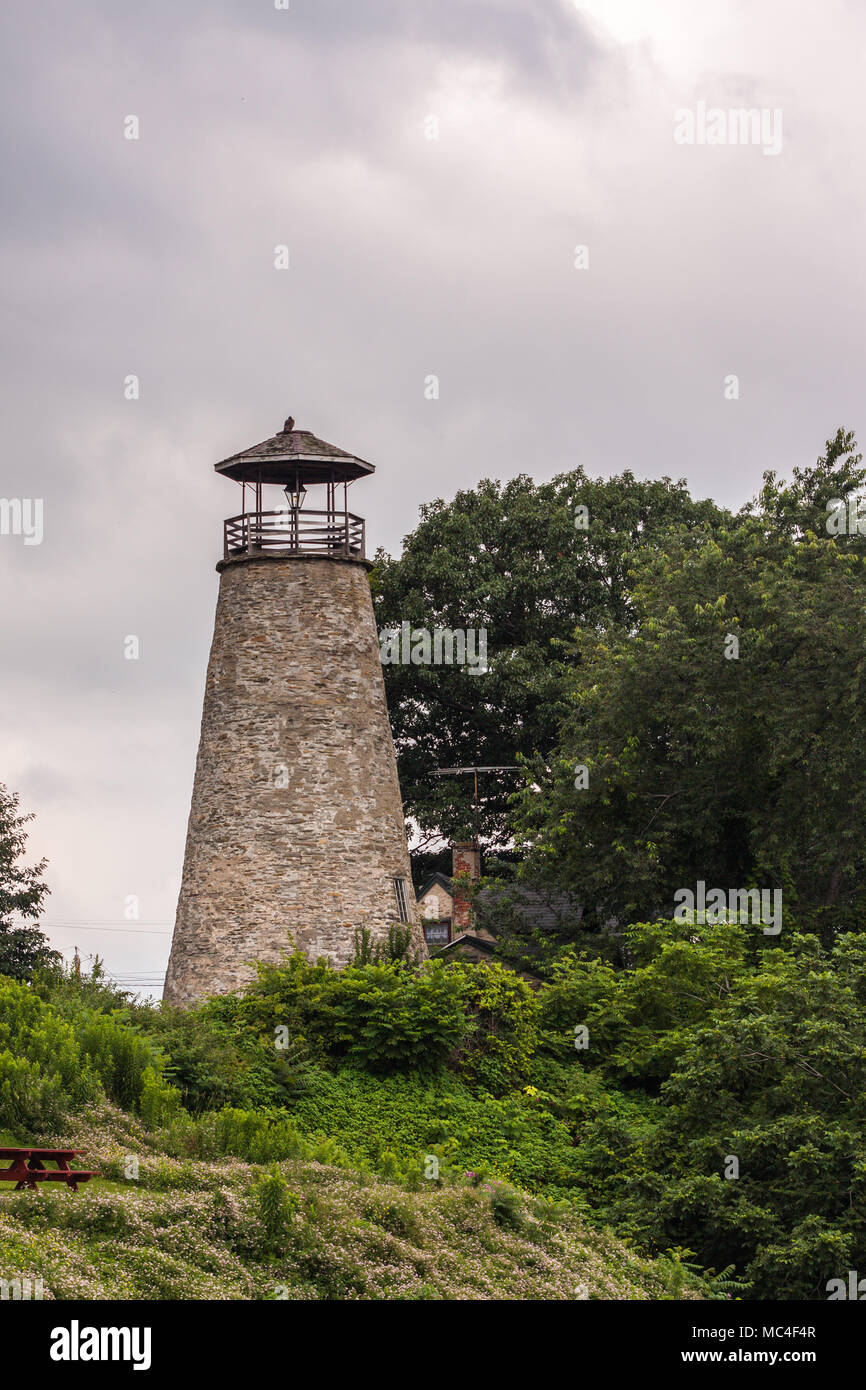 Barcelona lighthouse on Lake Erie Stock Photo - Alamy