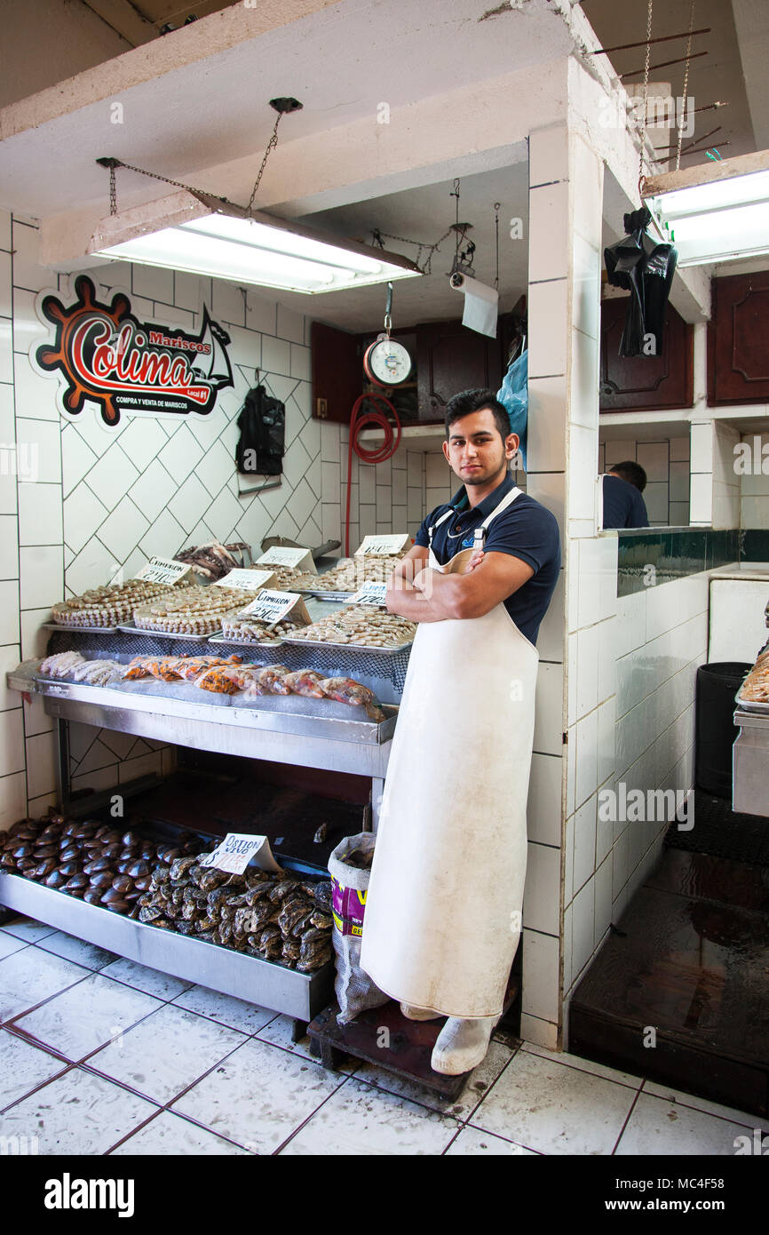 Fish for sale at the fish market in Ensenada, Baja California, Mexico ...