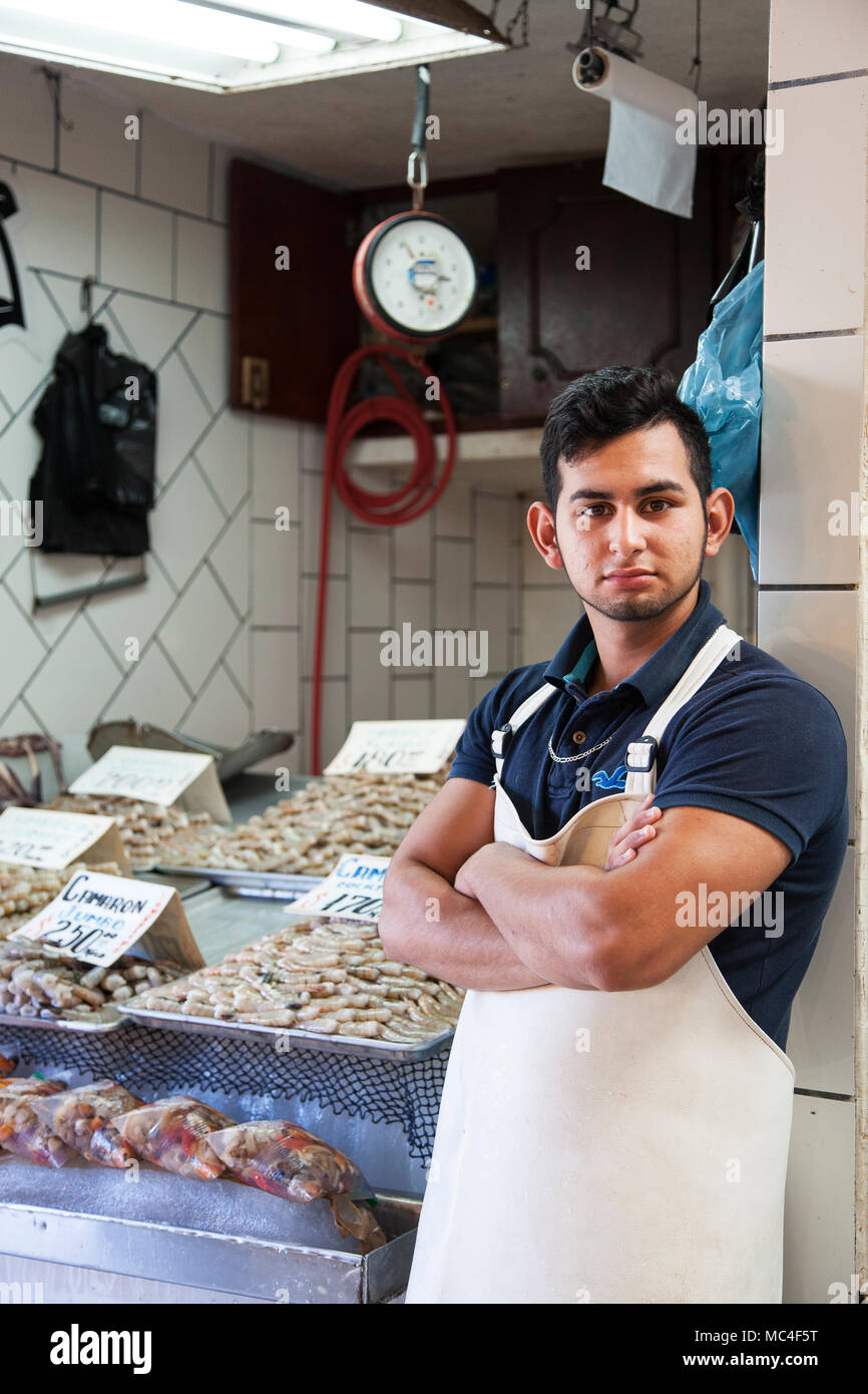 Fish for sale at the fish market in Ensenada, Baja California, Mexico ...