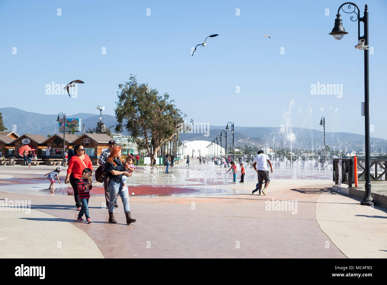 Boardwalk Ensenada, Baja California, Mexico Stock Photo - Alamy