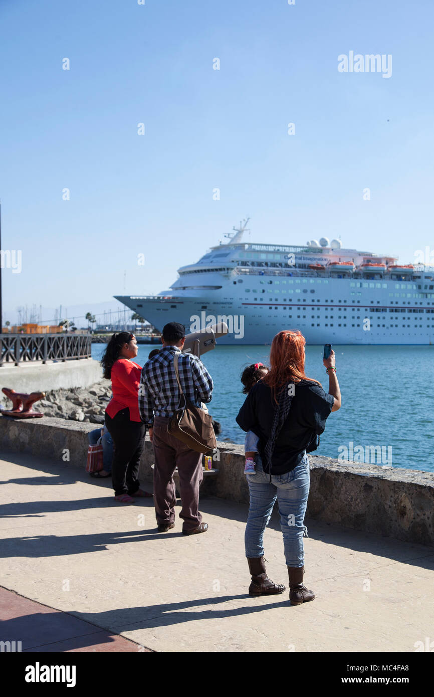Boardwalk Ensenada, Baja California, Mexico Stock Photo - Alamy