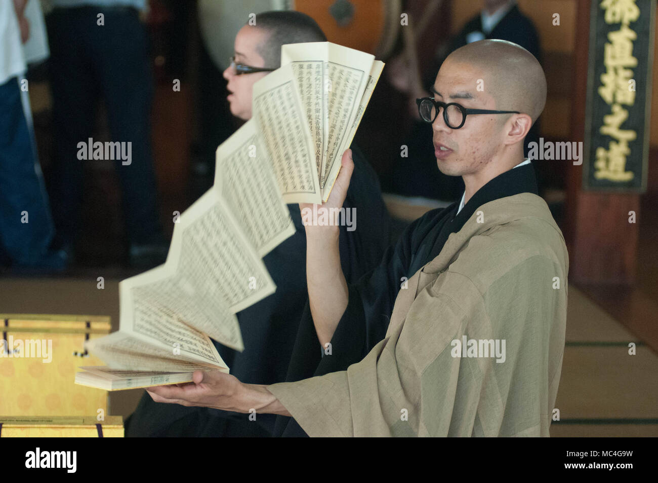 In the temple Soto Zen Shu, the headq. of this sect in South America ...