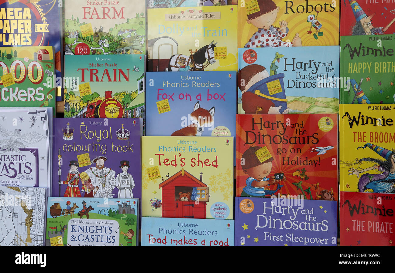 Childrens books in a shop window Stock Photo - Alamy