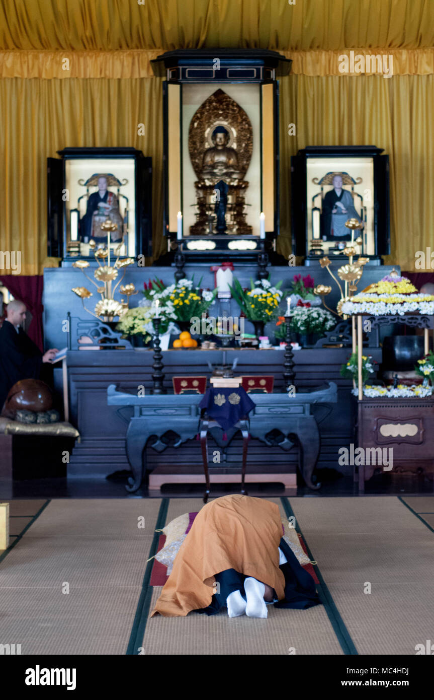 In the temple Soto Zen Shu, the headq. of this sect in South America ...