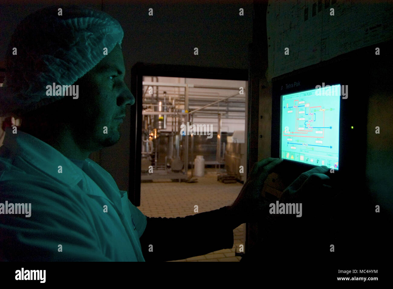 Managing by a touch creen computer the dairy machines of Fernheim Stock ...