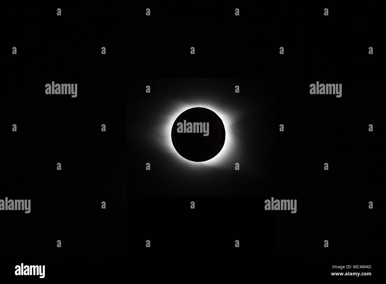 Total solar eclipse of the sun on August 21, 2017 as seen from ...
