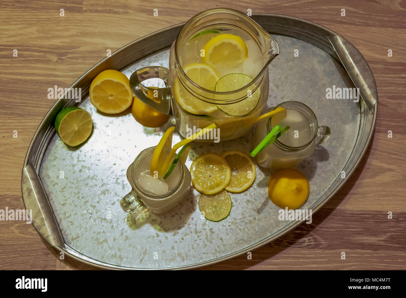sweat and icy cold lemonade ready to be served Stock Photo - Alamy