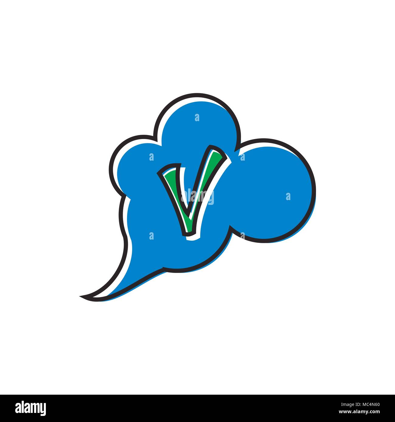 Checkmark in cloud icon, flat style Stock Vector Image & Art - Alamy