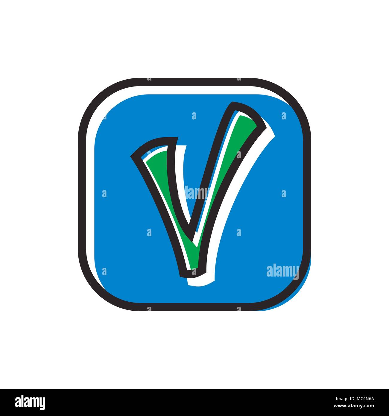 Checkmark in square icon, flat style Stock Vector Image & Art - Alamy
