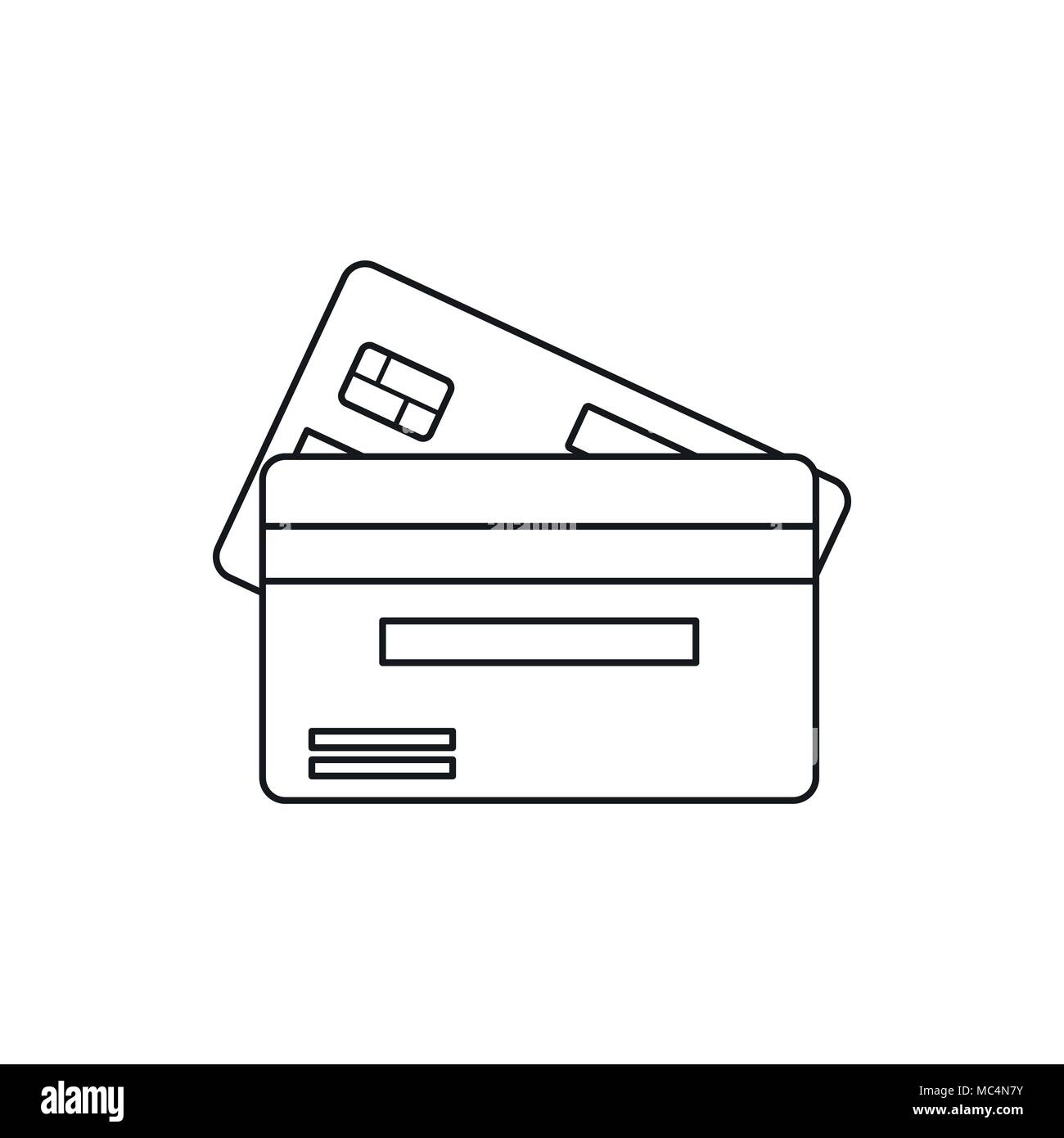 Credit card icon, outline style Stock Vector Image & Art - Alamy