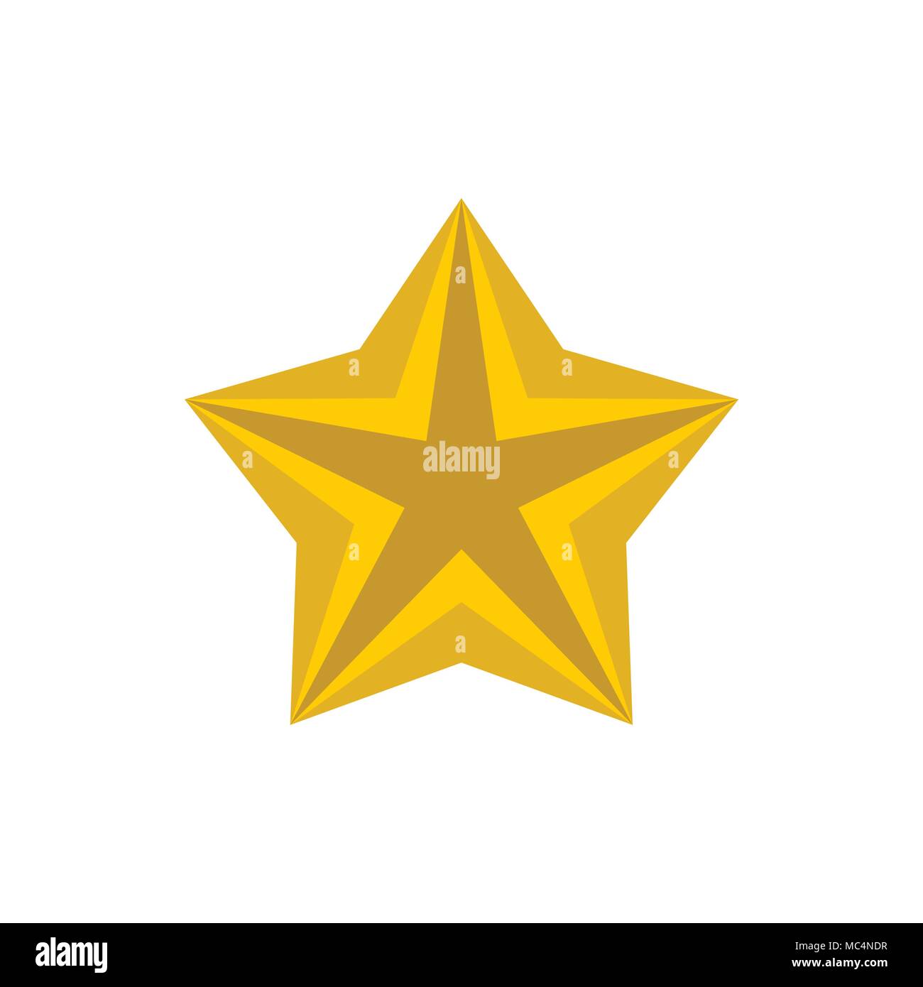 Golden star icon, flat style Stock Vector Image & Art - Alamy