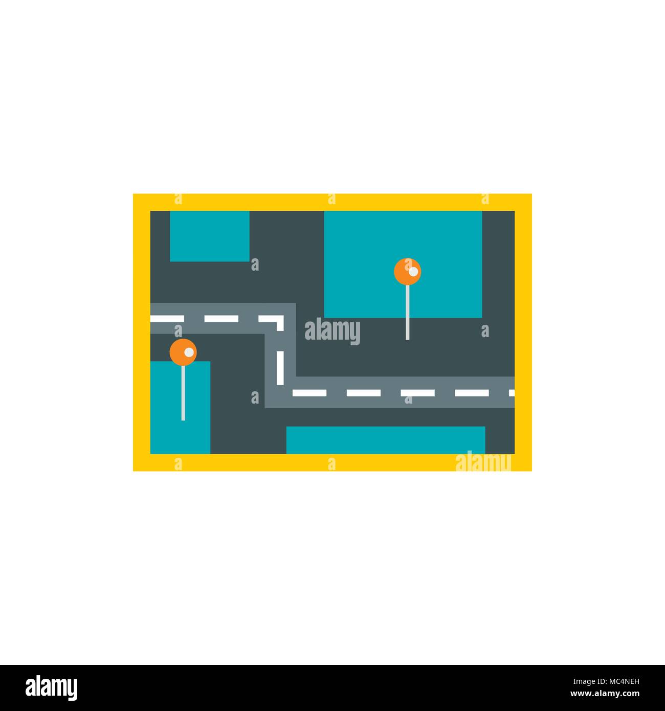 Road map icon, flat style Stock Vector Image & Art - Alamy