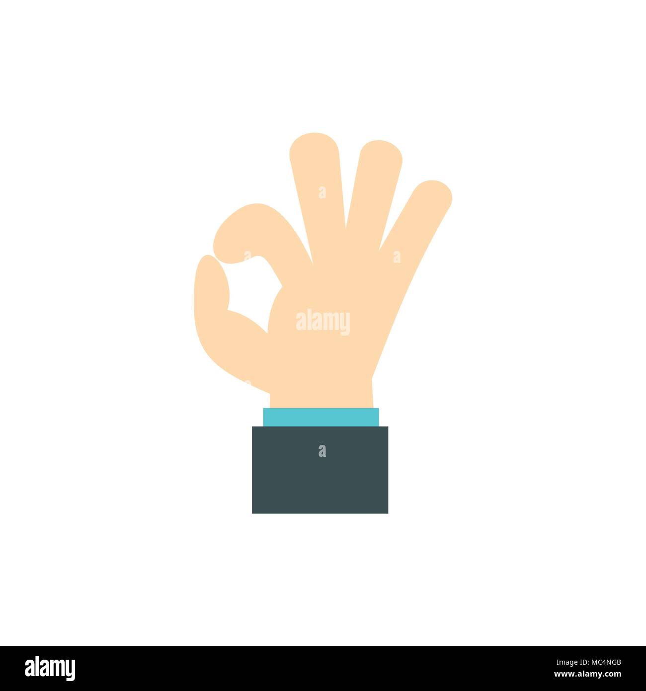 Gesture okay icon, flat style Stock Vector Image & Art - Alamy