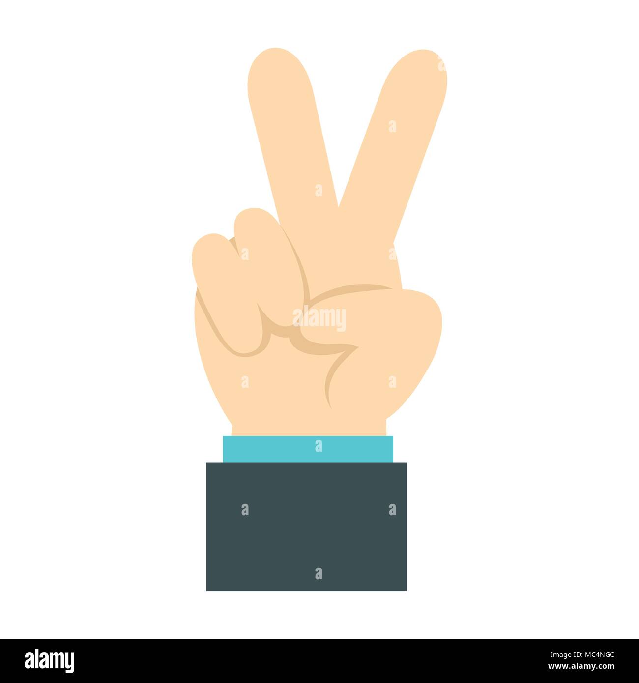 Gesture victoria icon, flat style Stock Vector Image & Art - Alamy