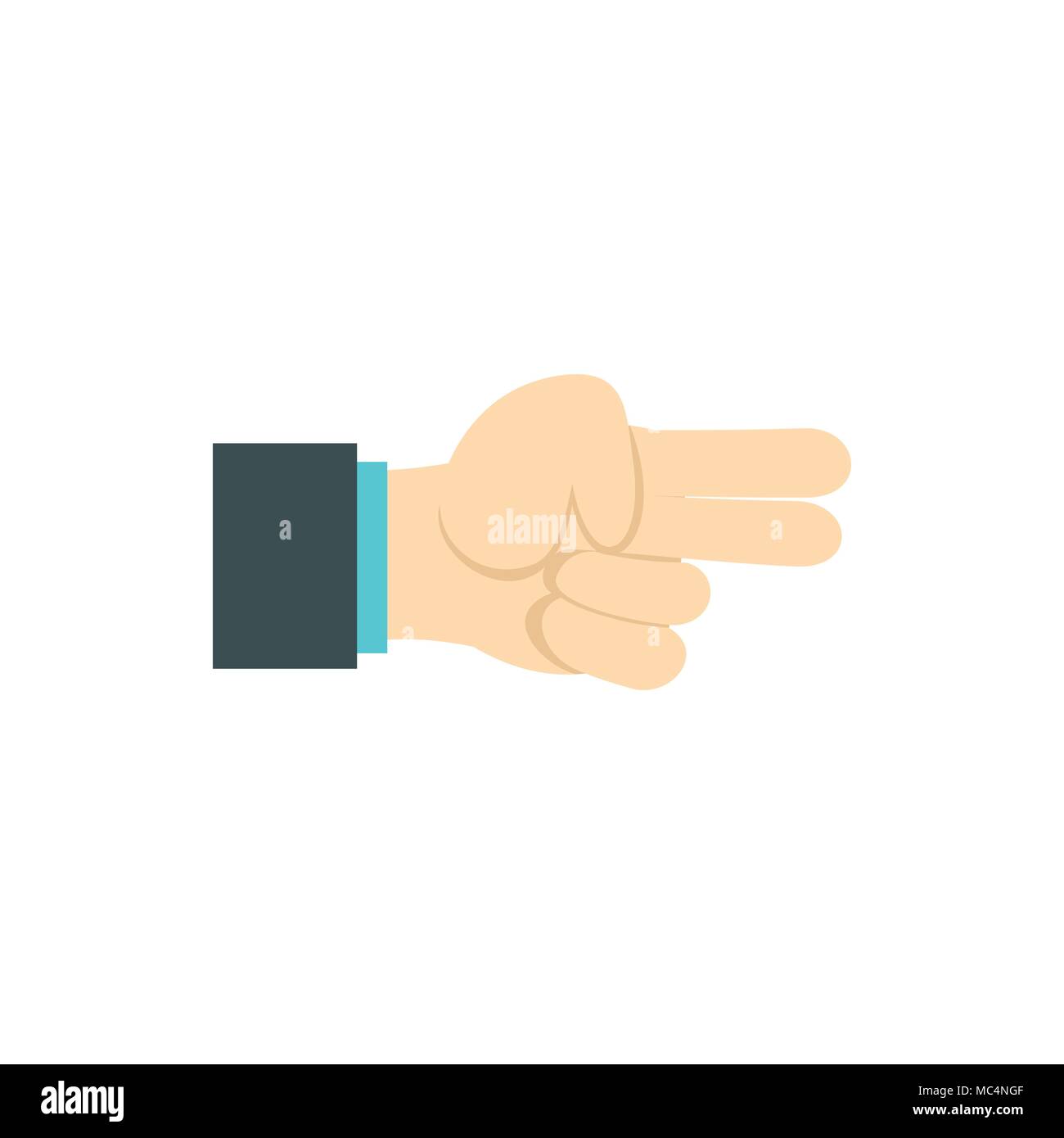 Gesture index and middle finger together icon Stock Vector Image & Art - Alamy