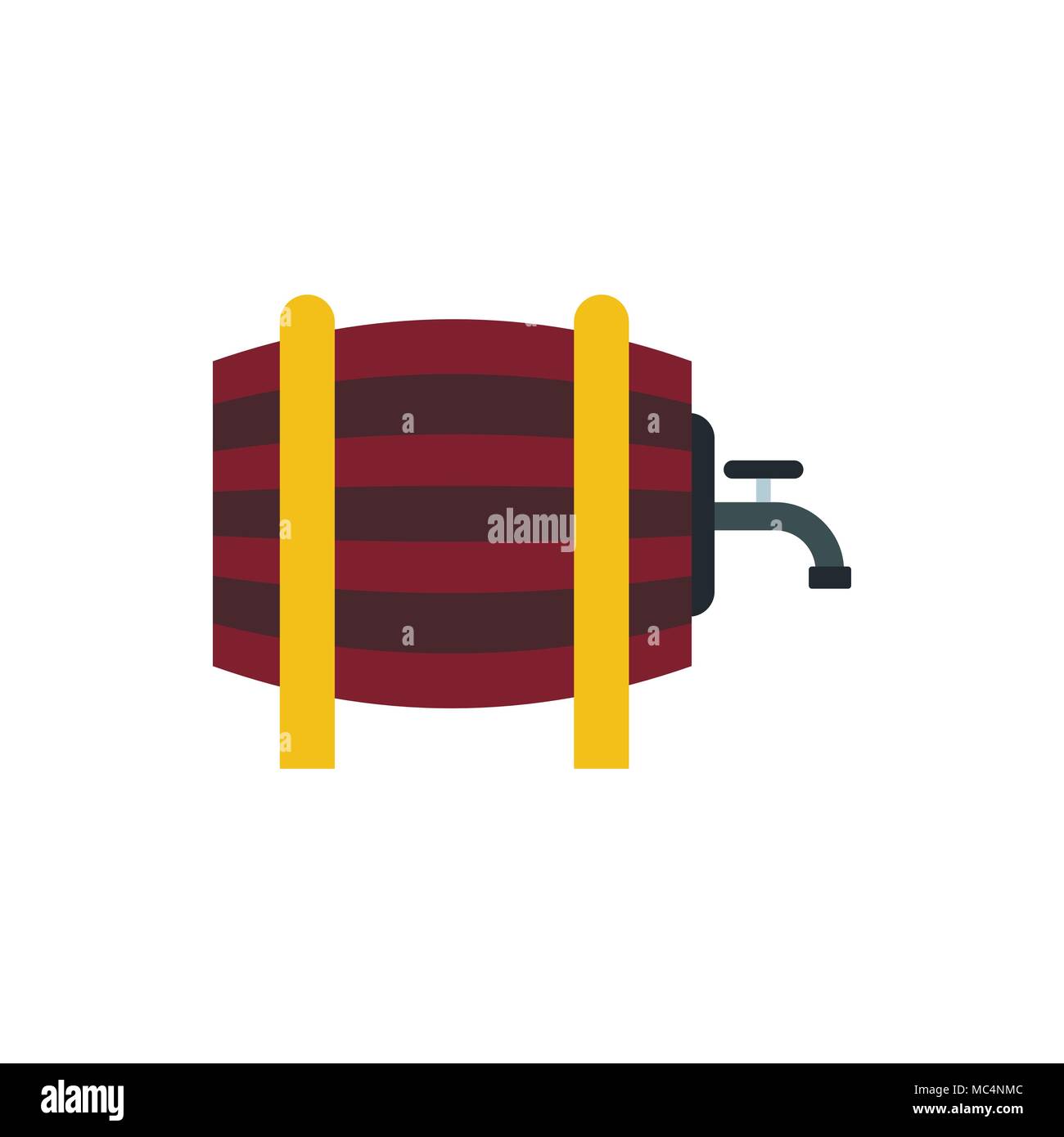 Beer keg icon, flat style Stock Vector Image & Art - Alamy