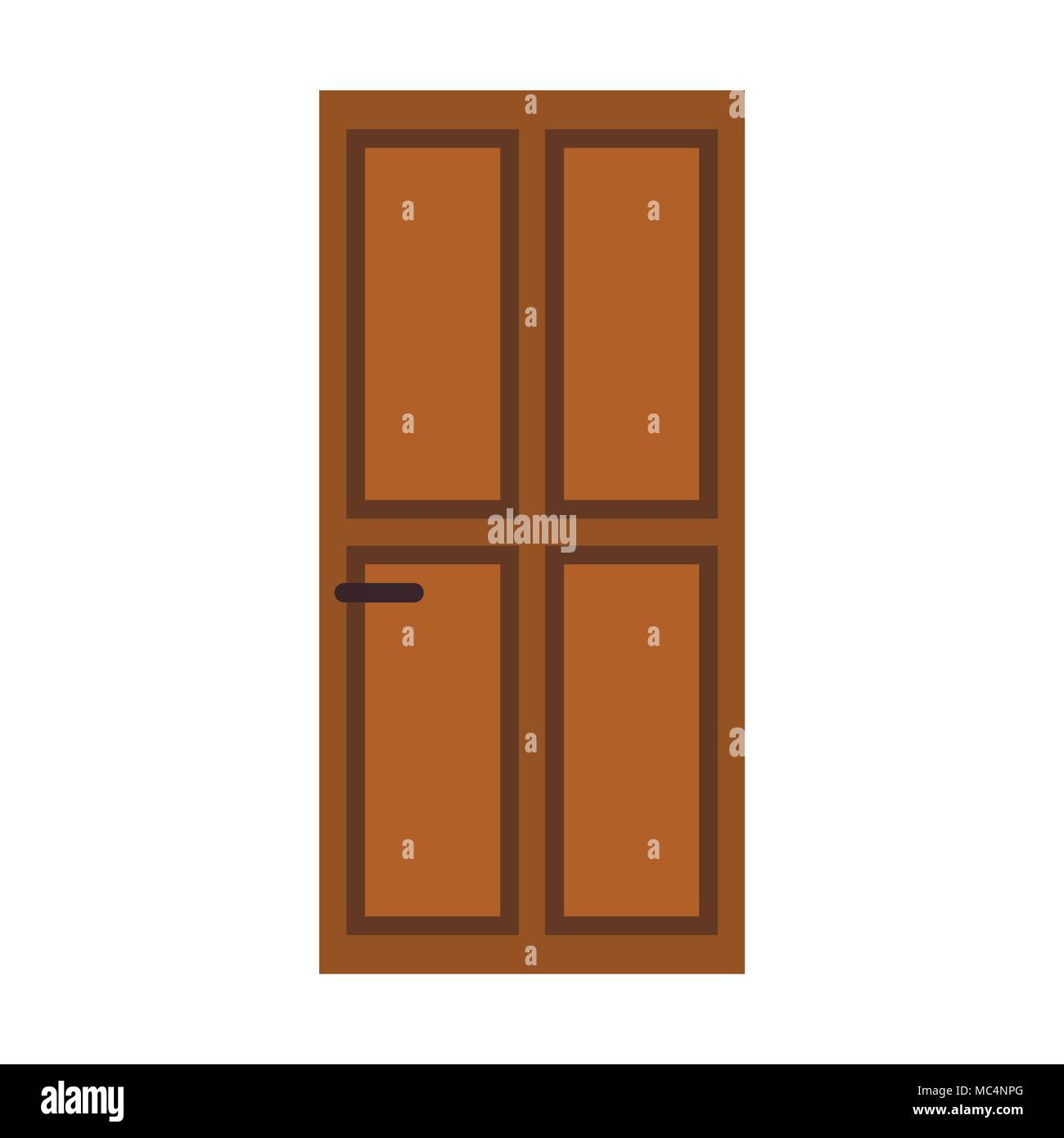 Classic wooden door icon, flat style Stock Vector Image & Art - Alamy