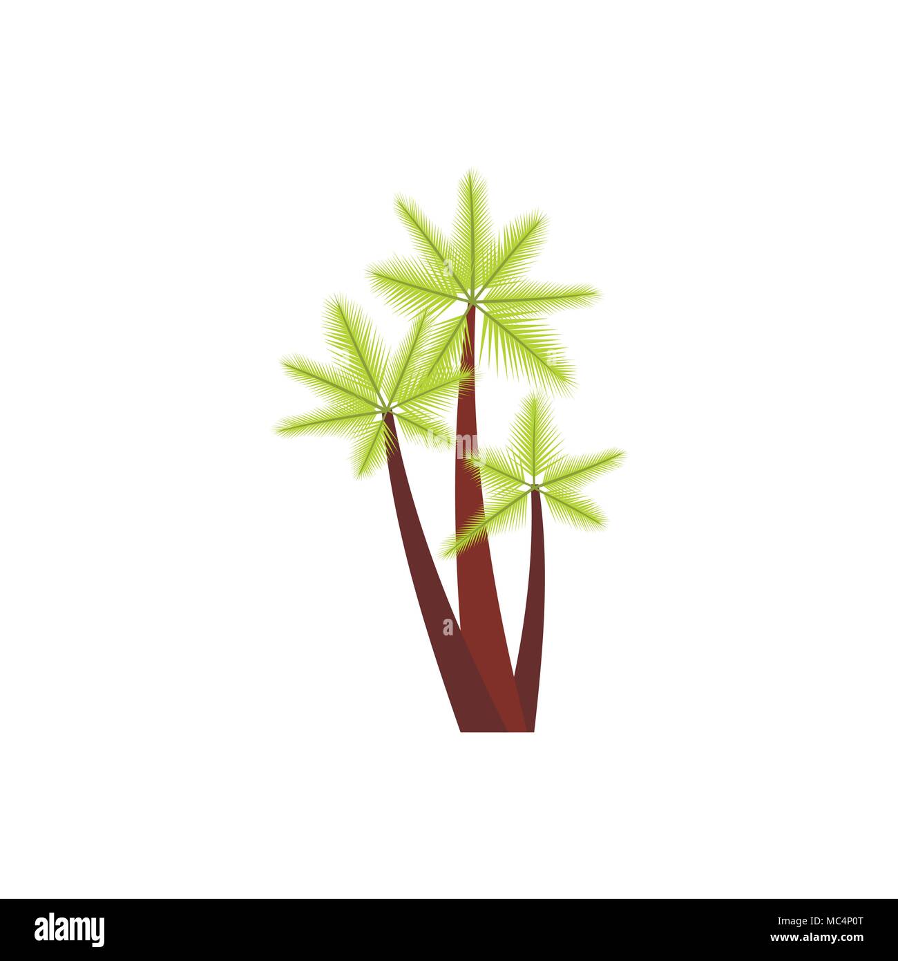 Three tropical palm trees icon, flat style Stock Vector Image & Art - Alamy