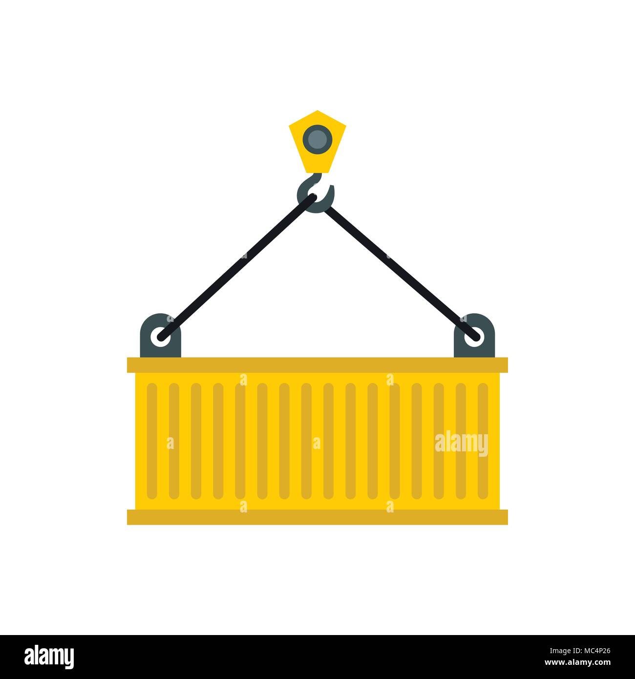 Crane with load icon, flat style Stock Vector Image & Art - Alamy