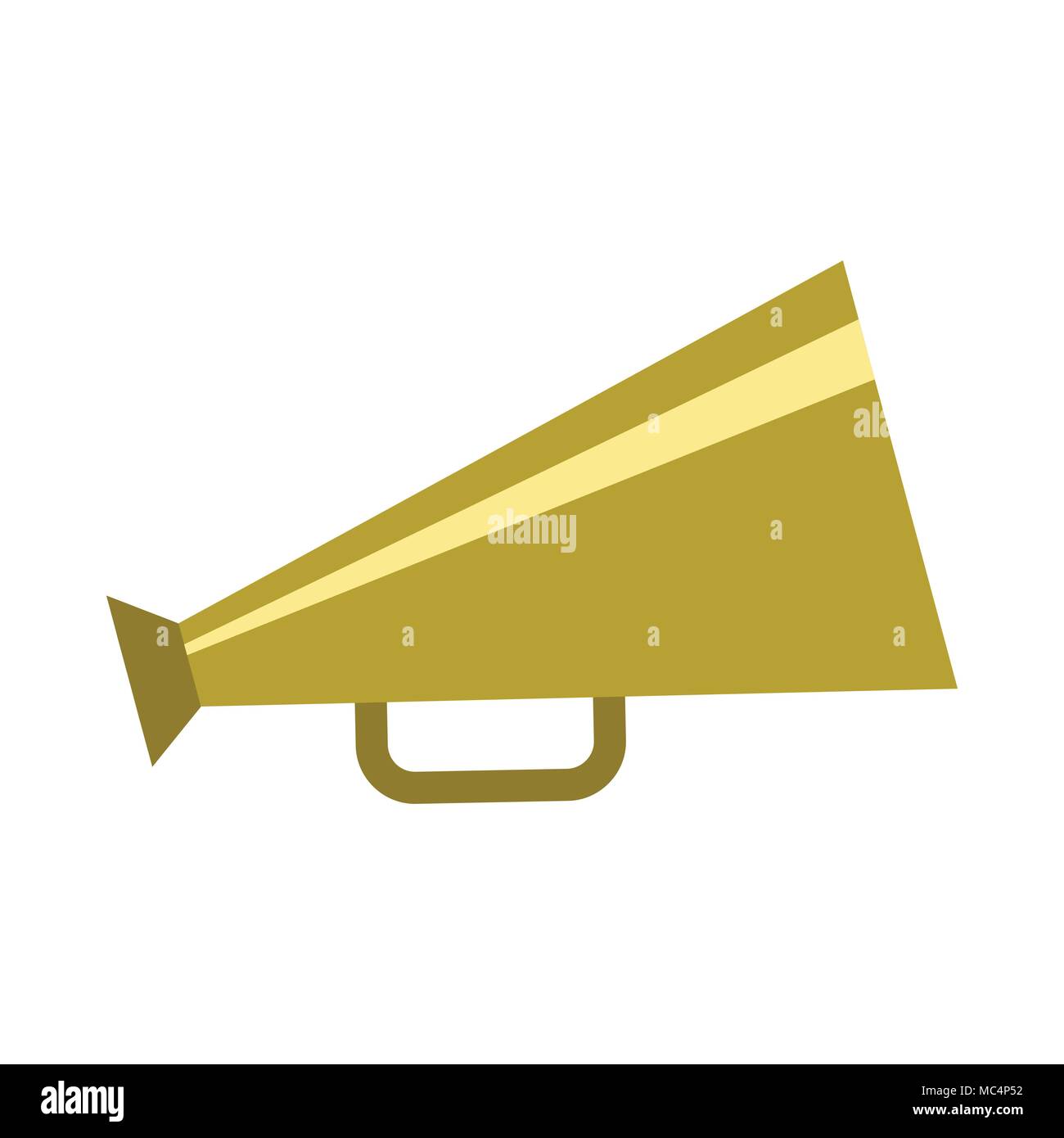 Retro metallic megaphone icon, flat style Stock Vector Image & Art - Alamy