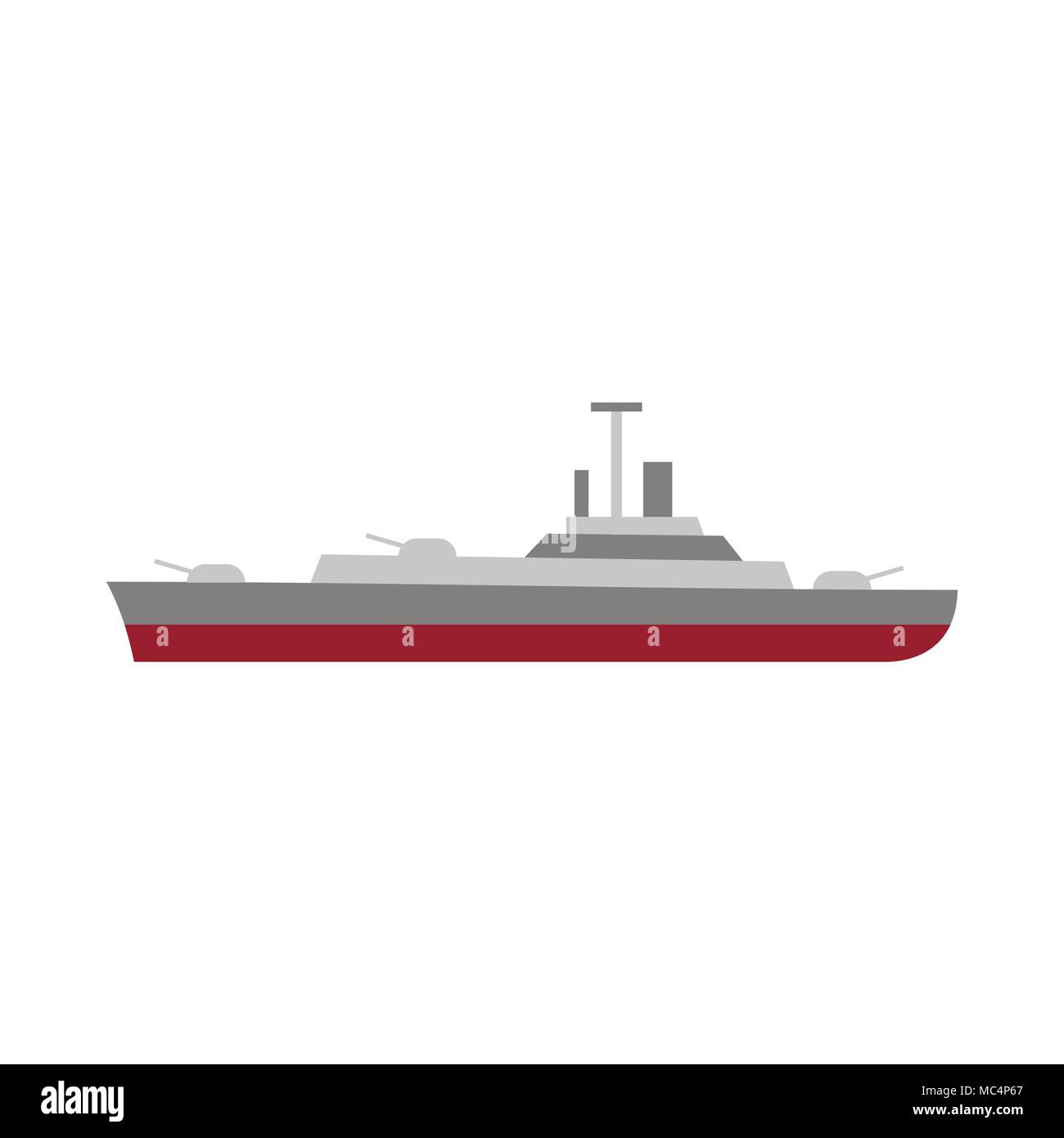 Military navy ship icon, flat style Stock Vector Image & Art - Alamy