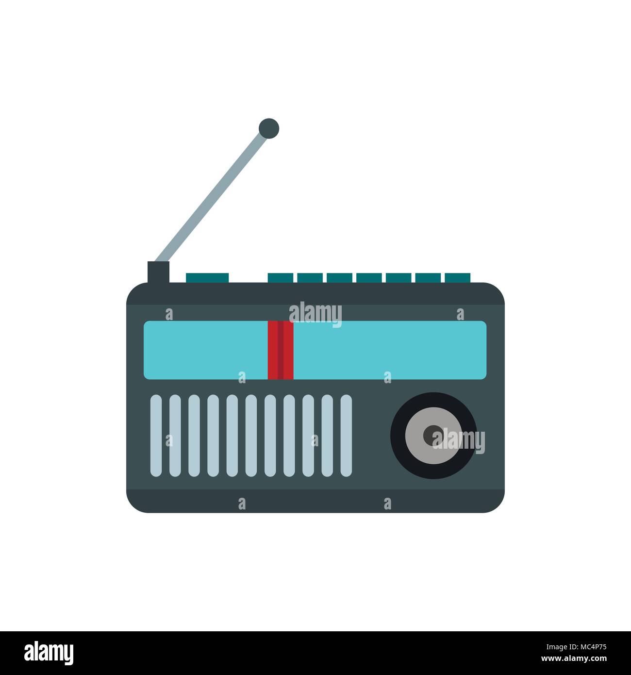 Radio receiver icon in flat style Stock Vector Image & Art - Alamy